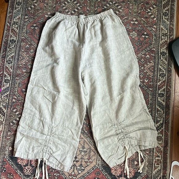 bryn Walker | Pants & Jumpsuits | Bryn Walker Wide Leg Linen Ruched ...